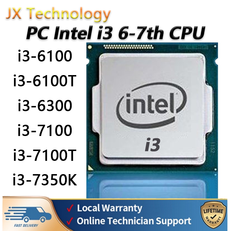 PC Intel Core i3 6100 6100T 6300 7100 7100T 7350K /1151 LGA CPU Desktop Gen Processor | Shopee ...