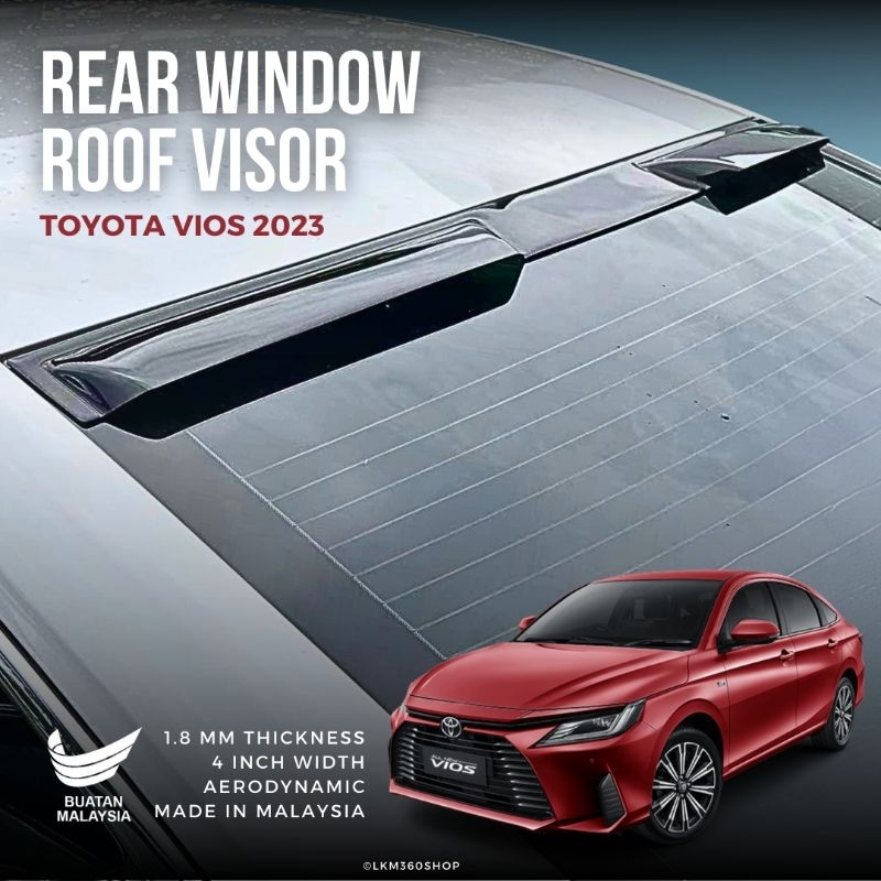 TOYOTA VIOS 2023 RS STYLE Rear Roof Window Visor Spoiler Rear Sun Roof ...