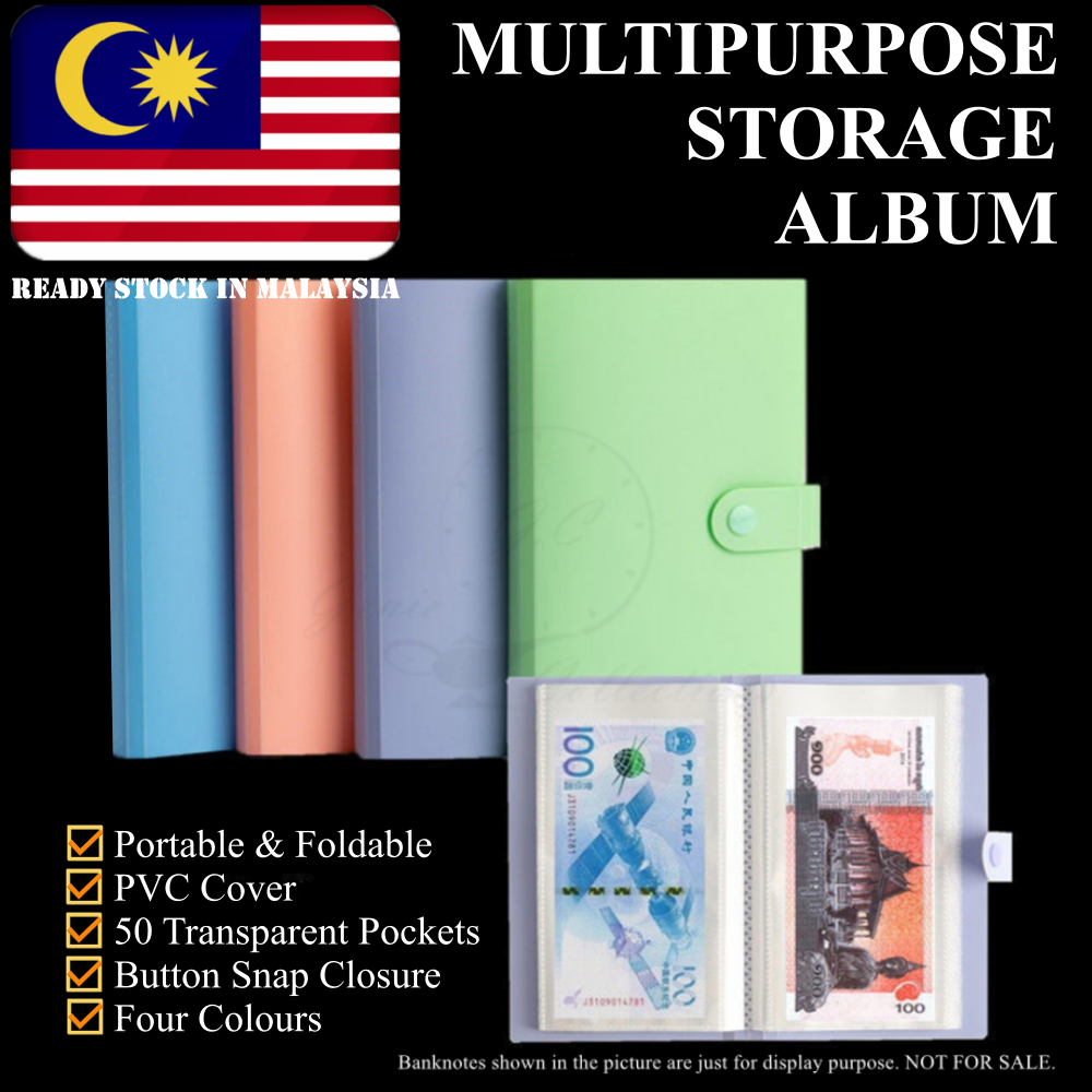 Portable 50 Pockets Banknotes Collection Holders Album Multipurpose ...