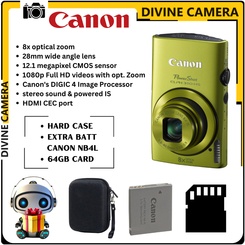 Canon IXY 600F also known as PowerShot ELPH 310 HS / IXUS 230 HS FROM ...