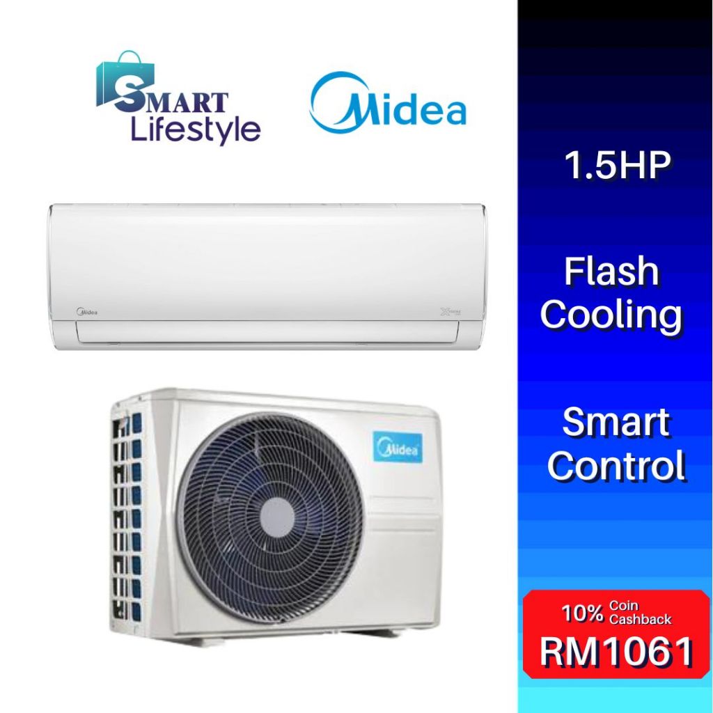 Midea 1.5HP R32 Wall Mounted Air Conditioner MSGD-12CRN8 | Shopee Malaysia