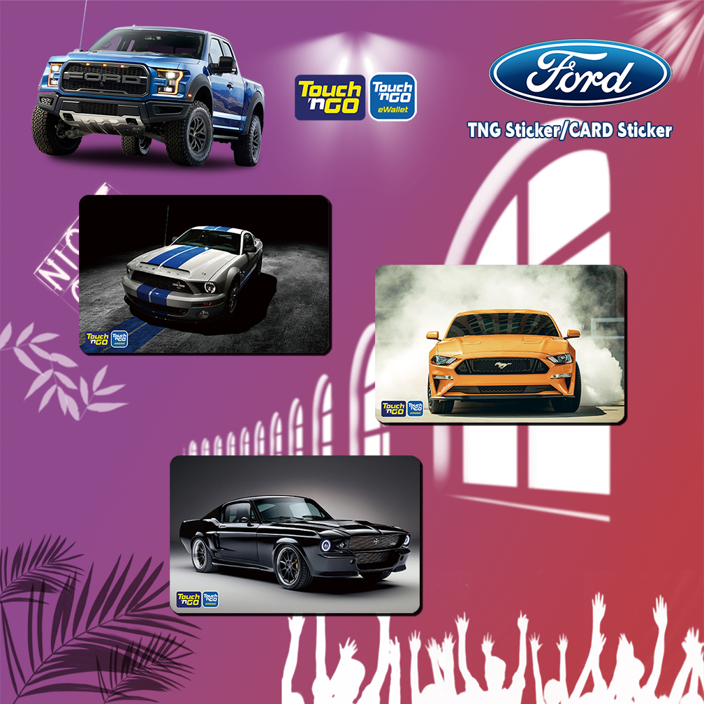 Ford Car TNG Sticker - Tng Touch N Go Sticker/Bank Card Sticker Cover ...