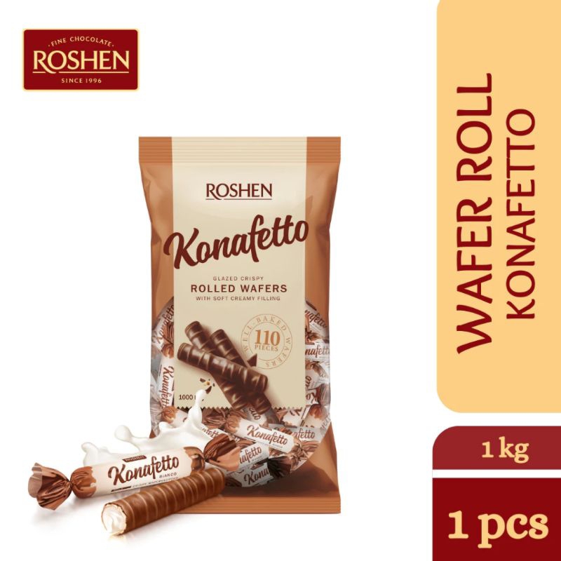 Roshen Konafetto Bianco, Sweets In Cocoa Coating 250g/500g/1kg | Shopee ...