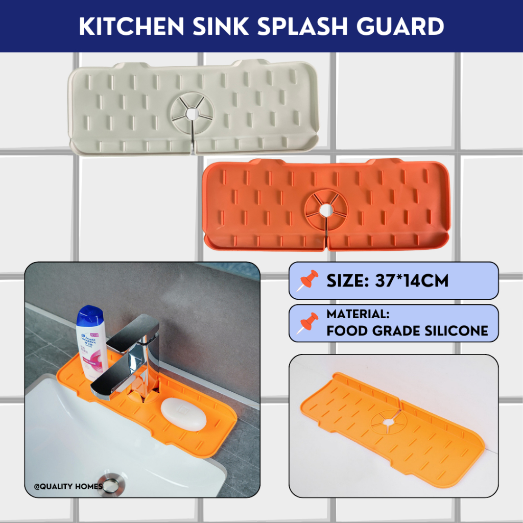 Quality Homes Kitchen Faucet Sink Splash Guard | Water Save Anti Splash ...