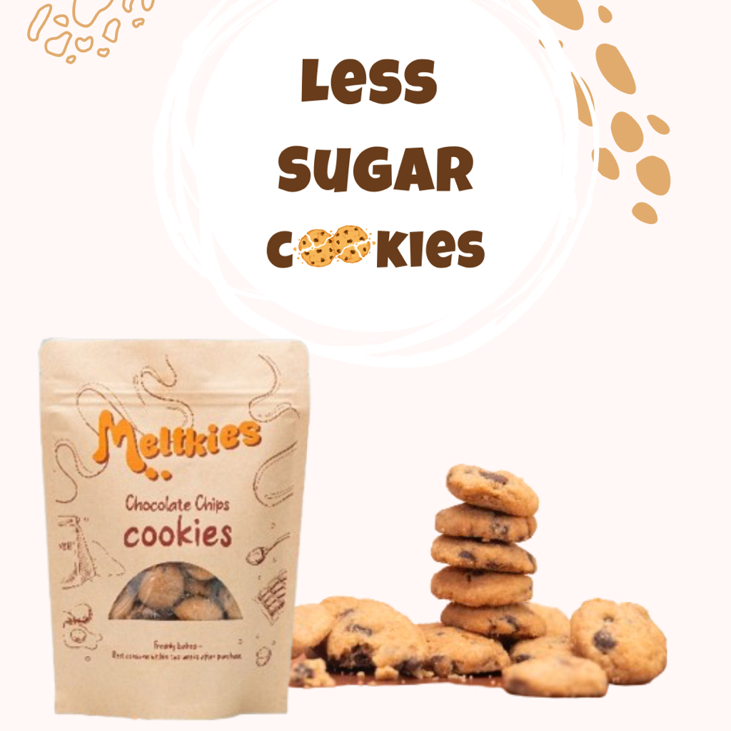 Less Sugar Chocolate Chip Cookies (100 grams). Cookies Homemade terbaik ...