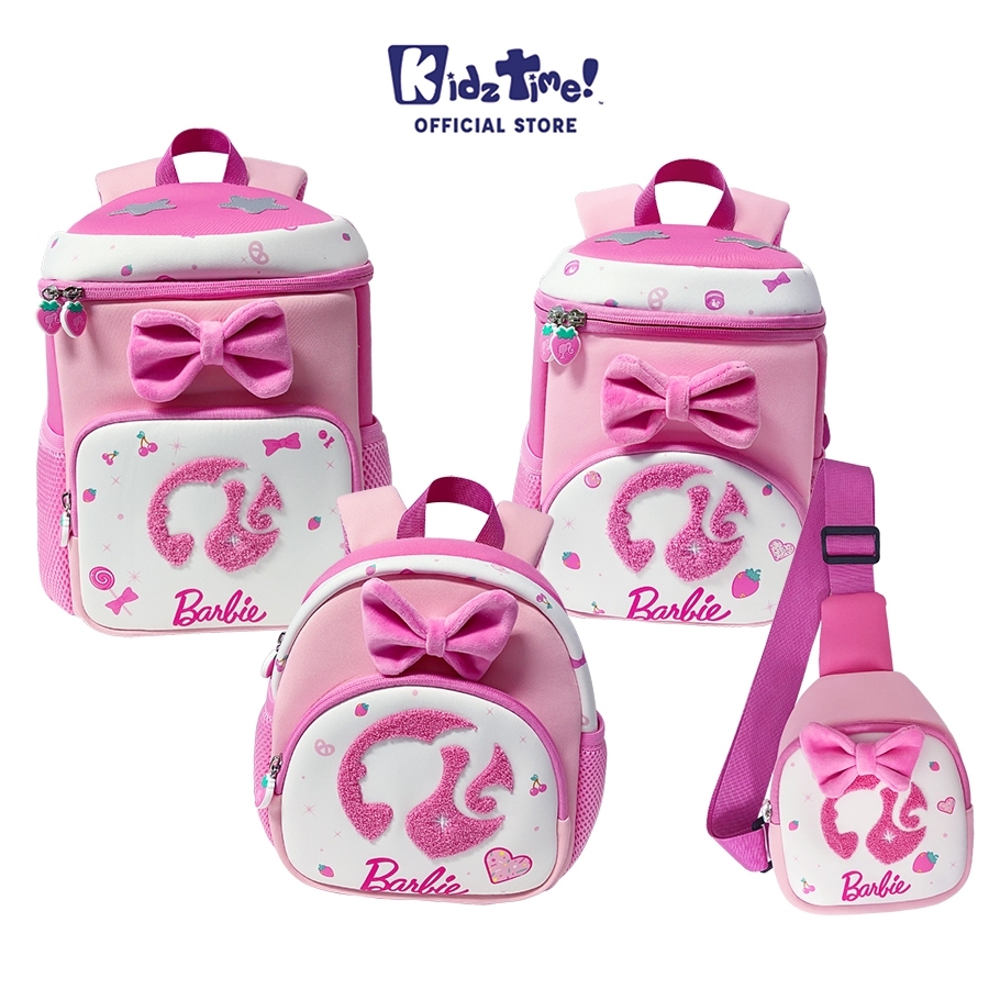 Kidztime Kids Children Barbie Design Barrel Backpack Preschool ...