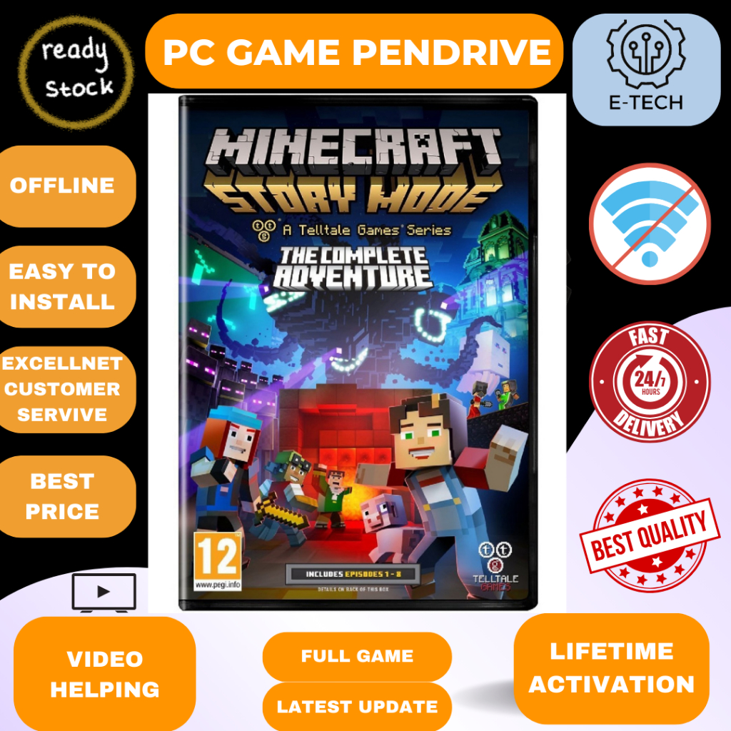 [ PC Game ] Minecraft Story Mode Complete Season 1 - Offline [ Pendrive ...