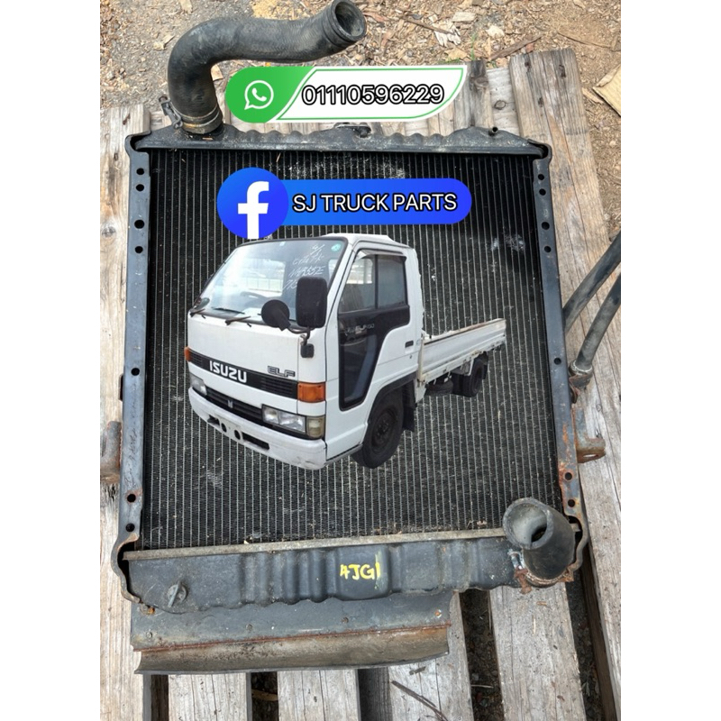 4JG1 ISUZU ELF NKR55 ENGINE 3.0c RADIATOR TANGKI AIR USED ORIGINAL ...