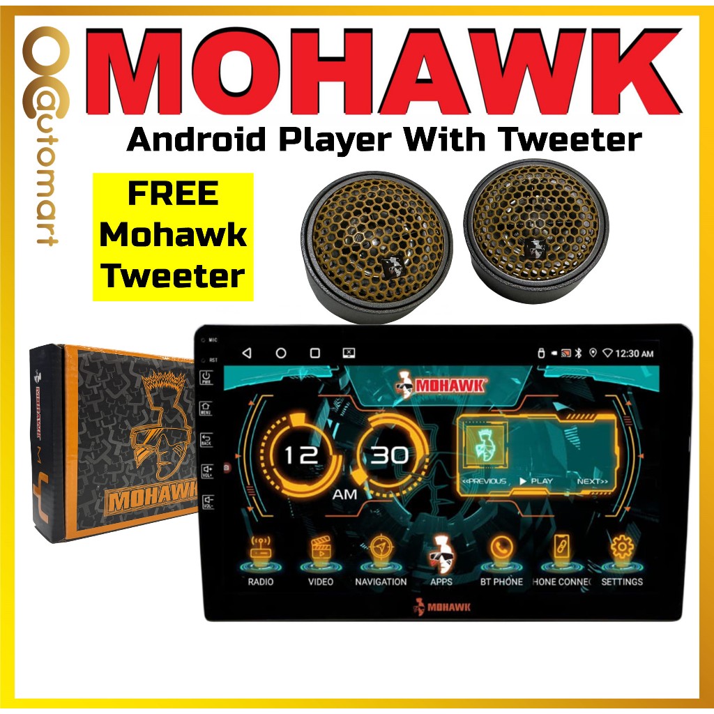 (FREE Mohawk Tweeter) Mohawk ECO Series Car Android Player 1+32GB 2 ...