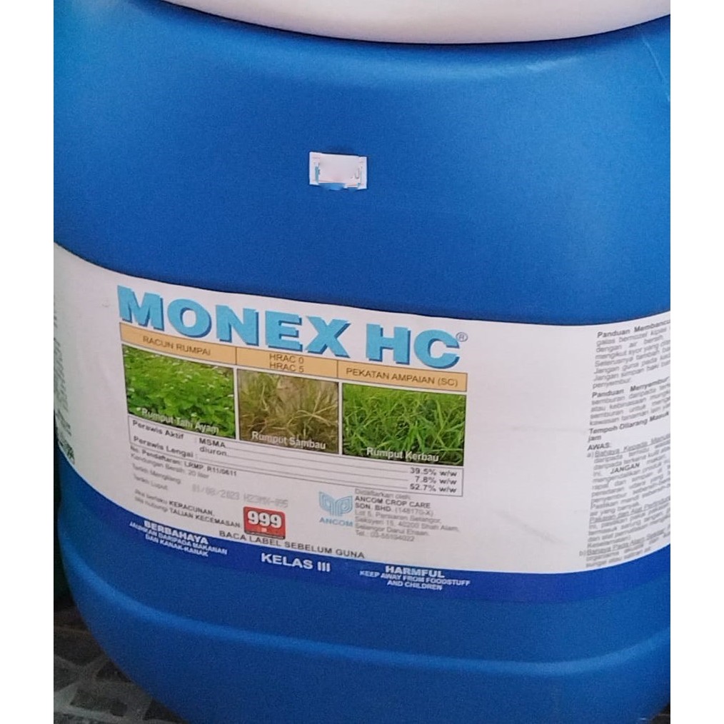 MONEX HC ANCOM 20 Liter MSMA 39.5% + Diuron 7.8% Herbicide Weed Grass ...
