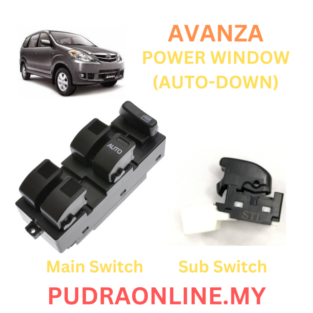 OEM TOYOTA AVANZA OLD POWER WINDOW MAIN SWITCH AUTO DOWN DRIVER SIDE ...