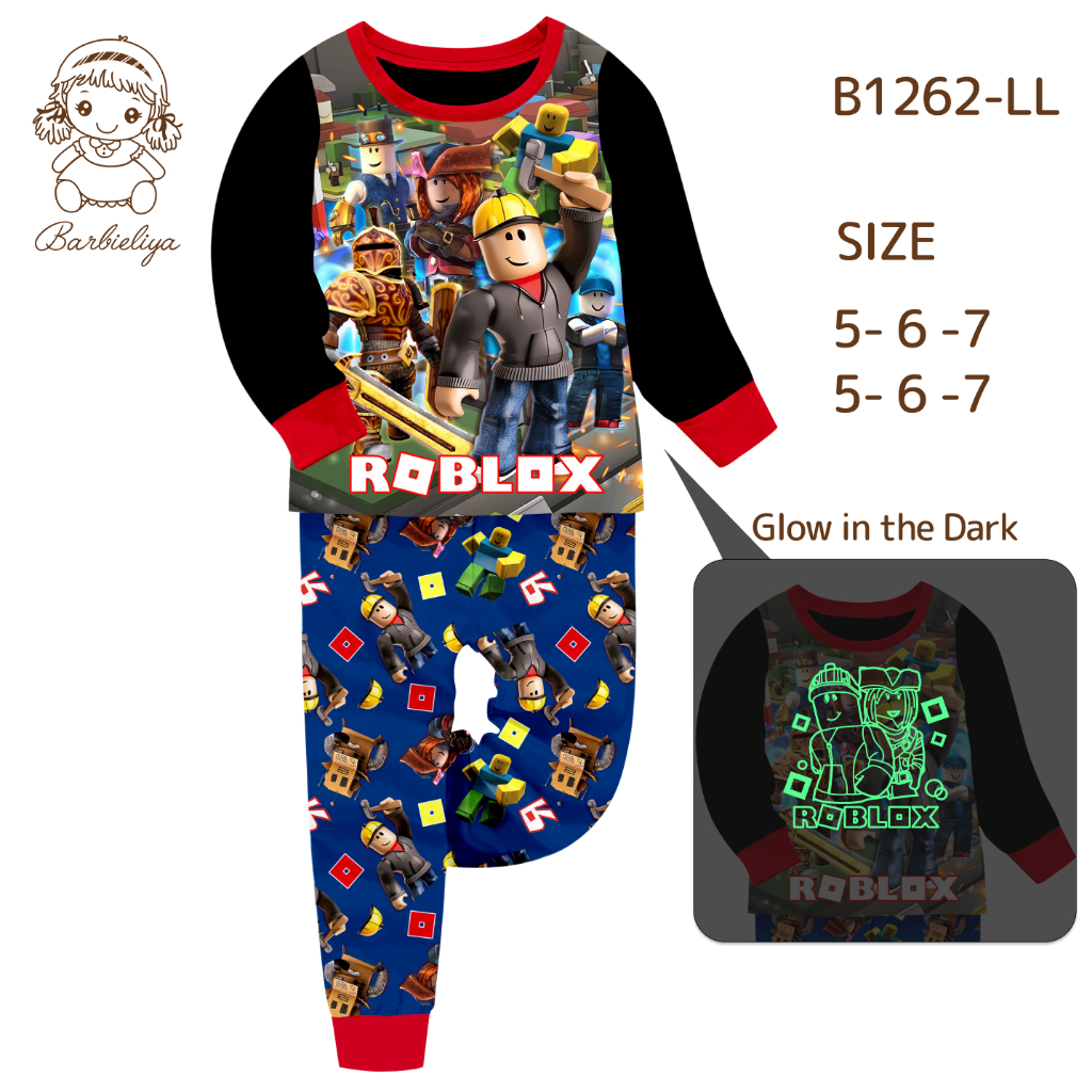 Barbieliya B1262LL Roblox Glow In The Dark Boy Pyjamas (5/6/11y ...