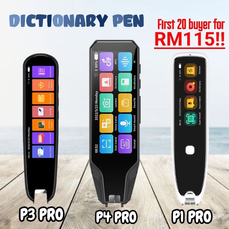 Dictionary Pen Malay Mandarin English 词典笔 马来文 英文 华文 Scan Translator Pen ...