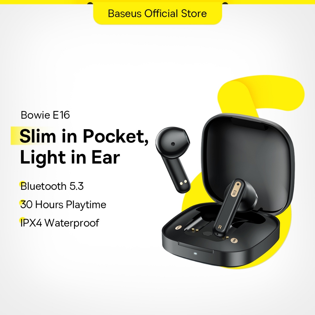Baseus E16 True Wireless Earbuds TWS 5.3 Bluetooth Earphone with IPX4 ...