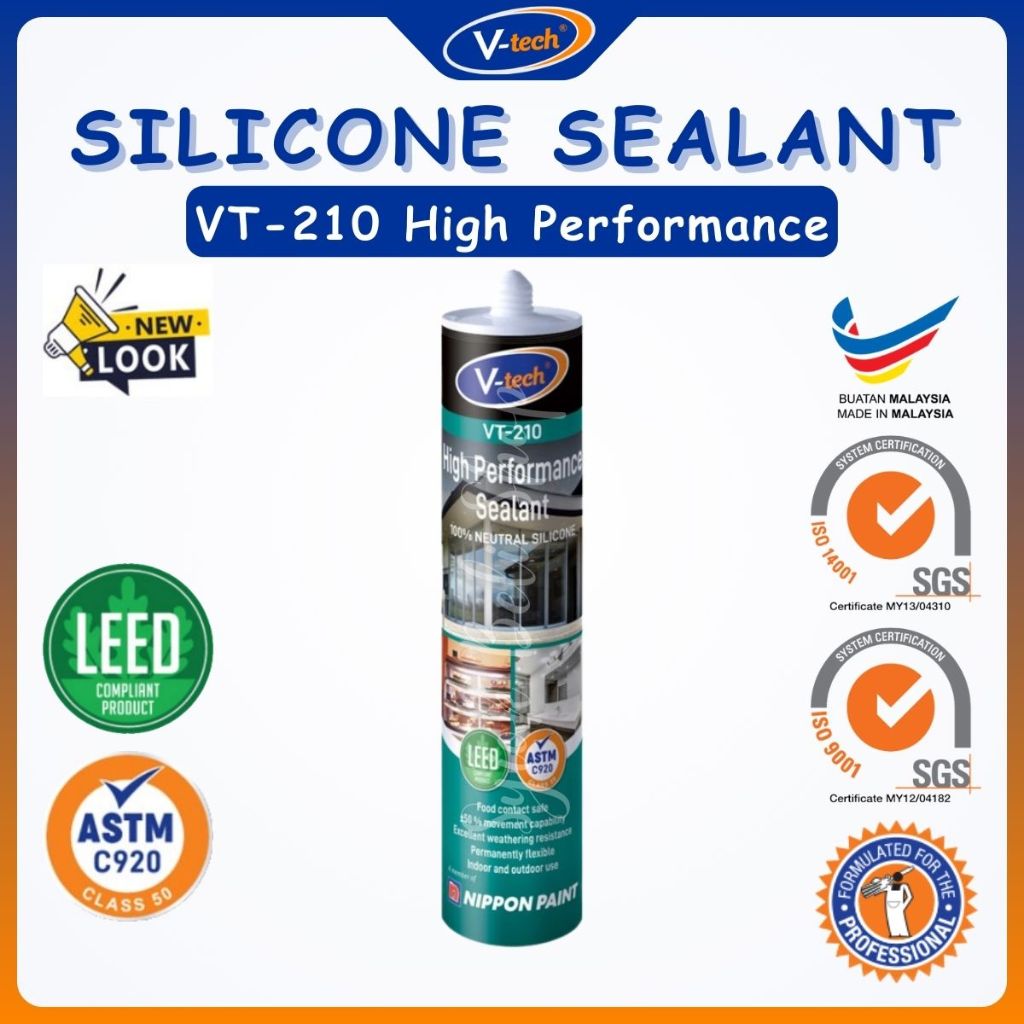 V-Tech VT-210 High Performance Sealant (300ml) Roof Gutter Cladding ...
