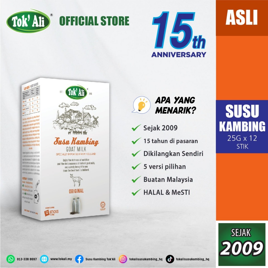 TOK' ALI SUSU KAMBING ASLI 25g x 12 Stik | Shopee Malaysia
