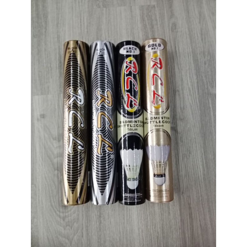 RCL Black Silver/ Black Gold/Gold No 1/Black No 1 shuttlecock/Green ...