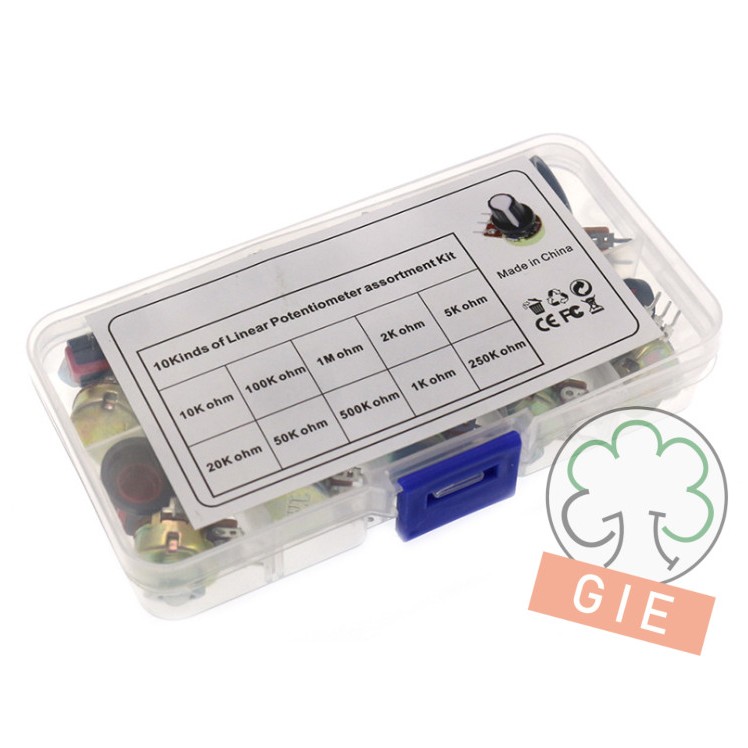 10PCS/Box WH148 Potentiometer Adjustable Resistor Kit 15mm | Shopee ...