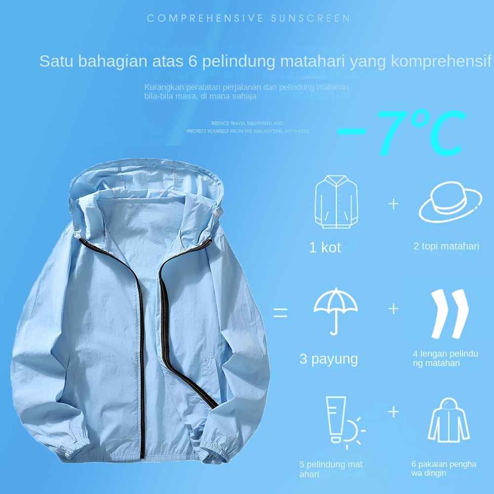 UPF 50+ UV Sun Protection Clothing Men's Zipper Hoodie Long Sleeve ...