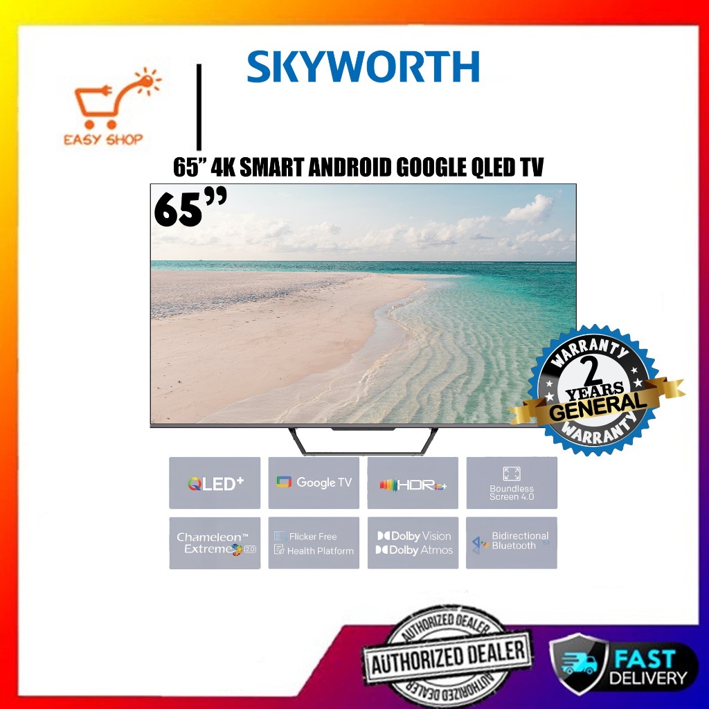 Skyworth QLED 4K UHD Google TV SUE8000 Series | 65 Inch 65SUE8000 | HDR ...