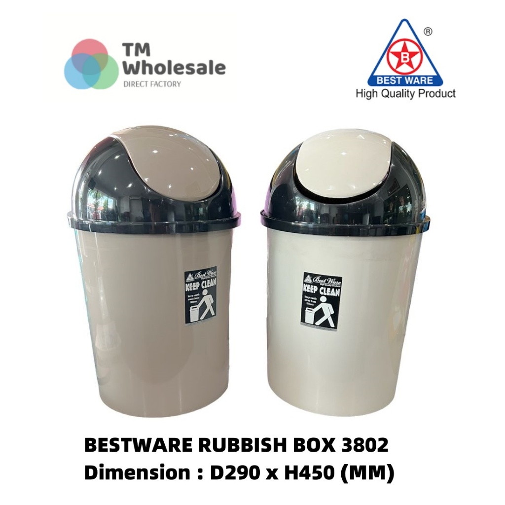 Bestware Multipurpose Rubbish Bin With Flip Cover Bakul Sampah Dengan ...