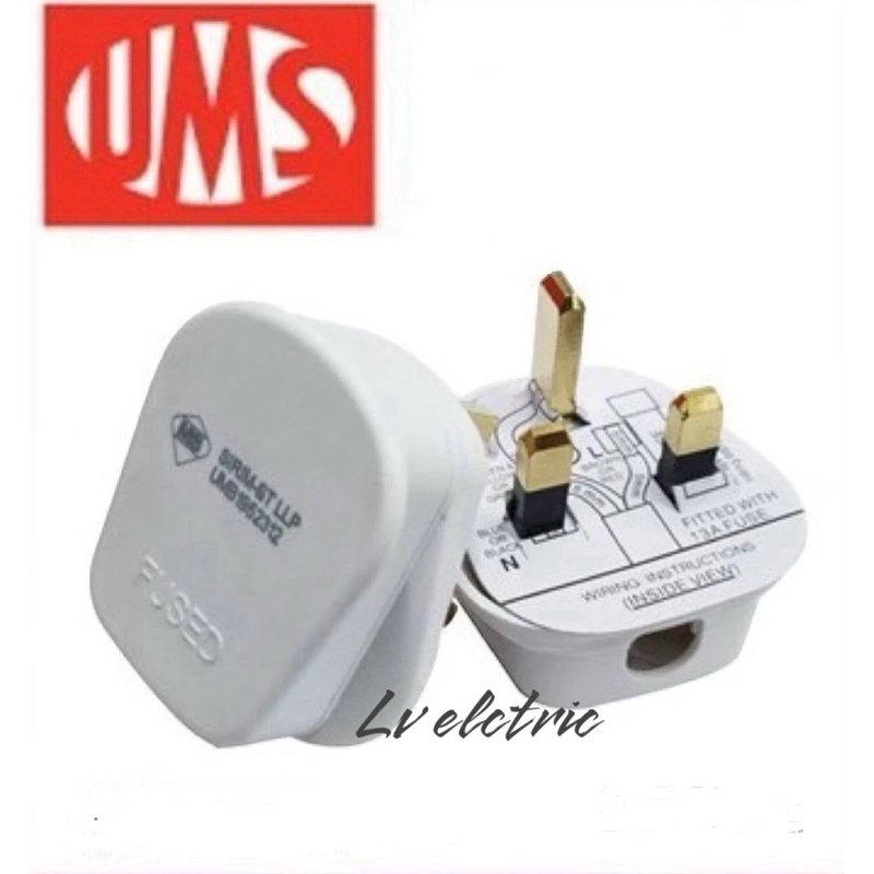 UMS SIRIM PLUG TOP 13A 3PIN PLUGTOP 3 PIN PLUG PT130R 100% ORIGINAL ...
