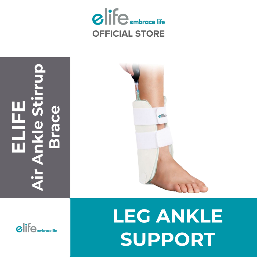 elife Air Ankle Stirrup Brace (Leg Ankle Support) [E-AN055B / MANSR51 ...