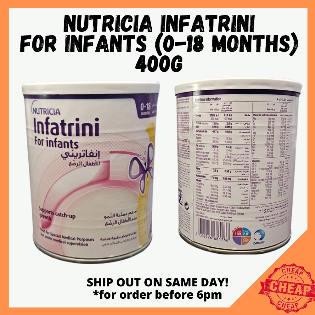 NUTRICIA INFATRINI FOR INFANTS 400G (0-18 MONTHS) (EXP: 09/04/2025 ...