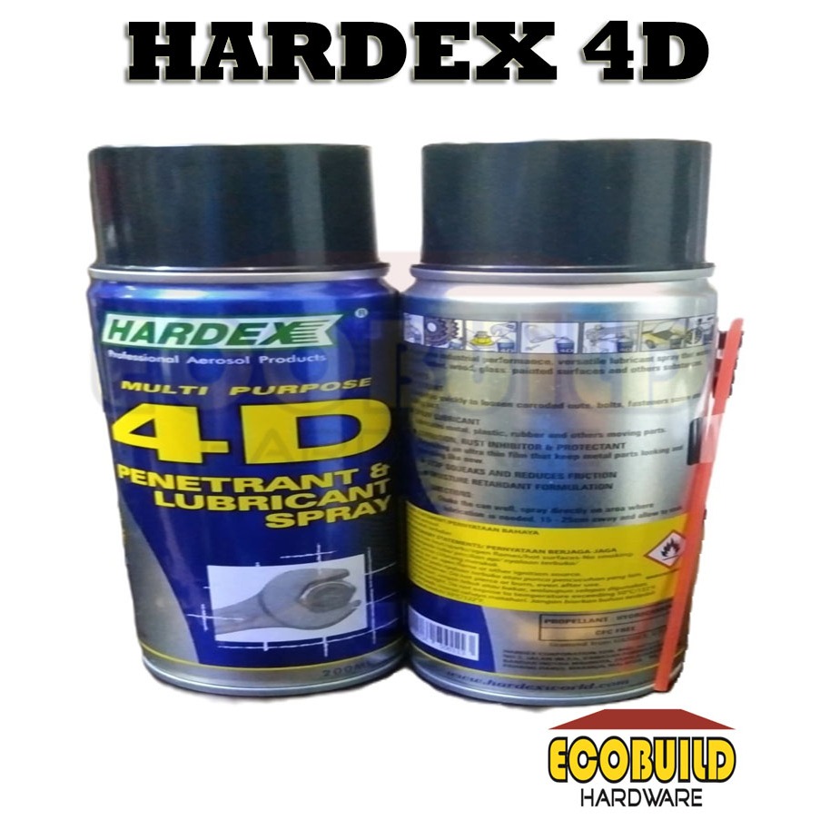 Hardex Multi Purpose 4D Penetrant & Lubricant Spray | Shopee Malaysia
