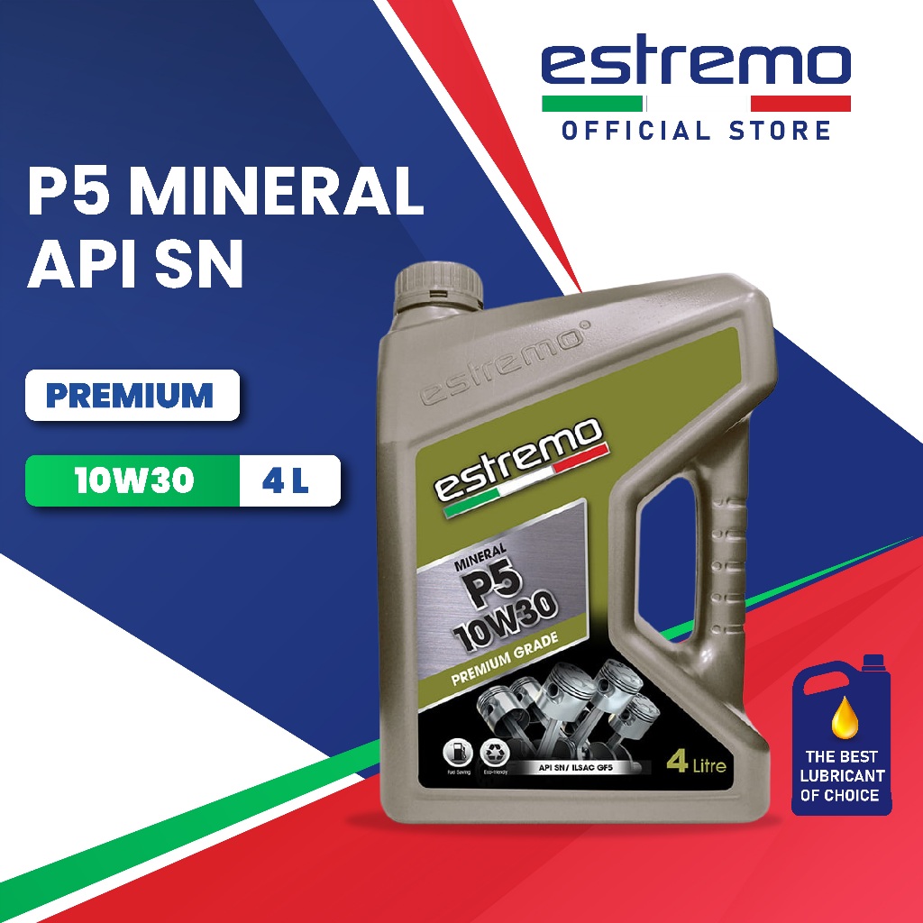 ESTREMO P5 MINERAL SAE 10W30 API SN (4L) | Shopee Malaysia