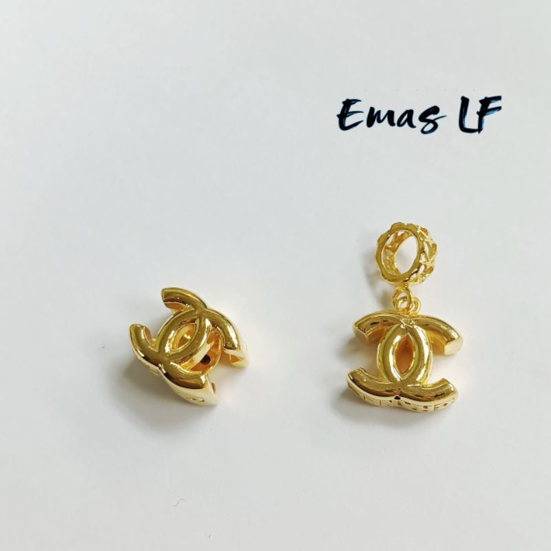 LF Emas 916 Hard Gold Charm / Bead Chanel Emas Original | Shopee Malaysia