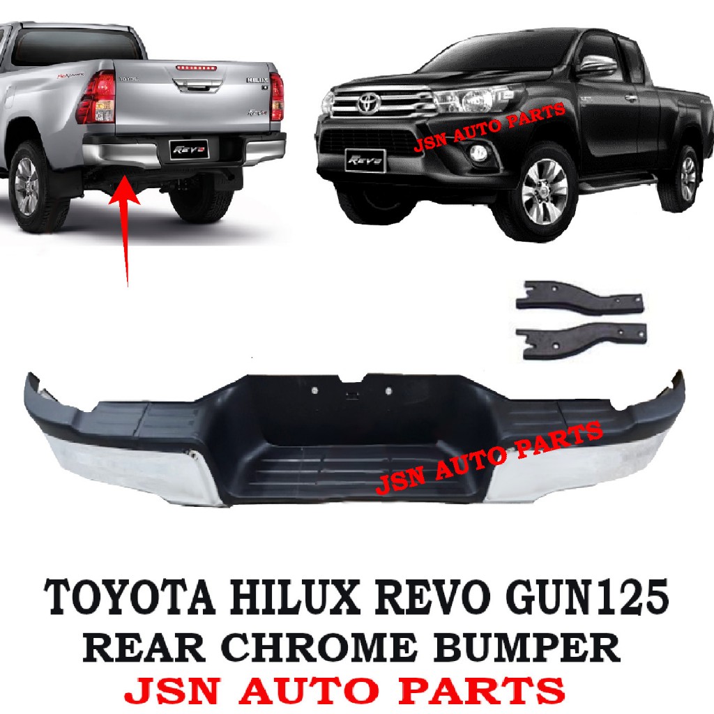 J125S02 REAR BUMPER CHROME TOYOTA HILUX REVO GUN125 2015-2020YR 4X4 ...