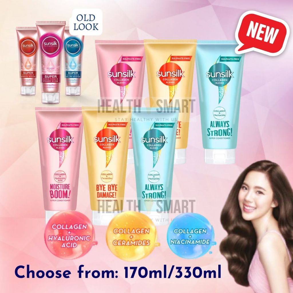 Sunsilk Collagen Blends Conditioner/ Moisture Bloom / Bye Bye Damage ...