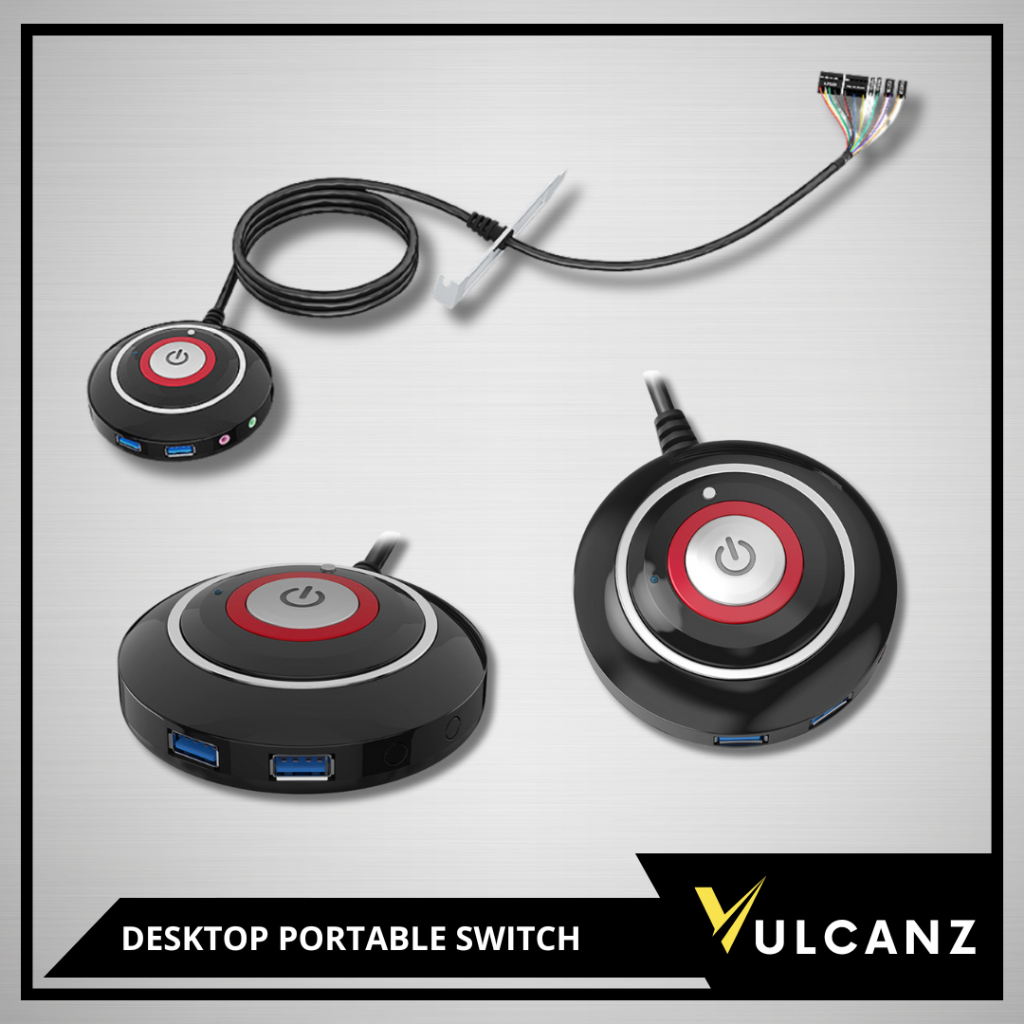 ON/OFF RESET HDD BUTTON SWITCH A PUSH DESKTOP PC COMPUTER CASE POWER ...