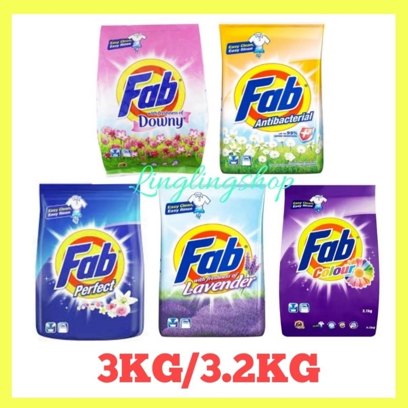 Fab Detergent Powder 3.0KG/3.2KG | Shopee Malaysia