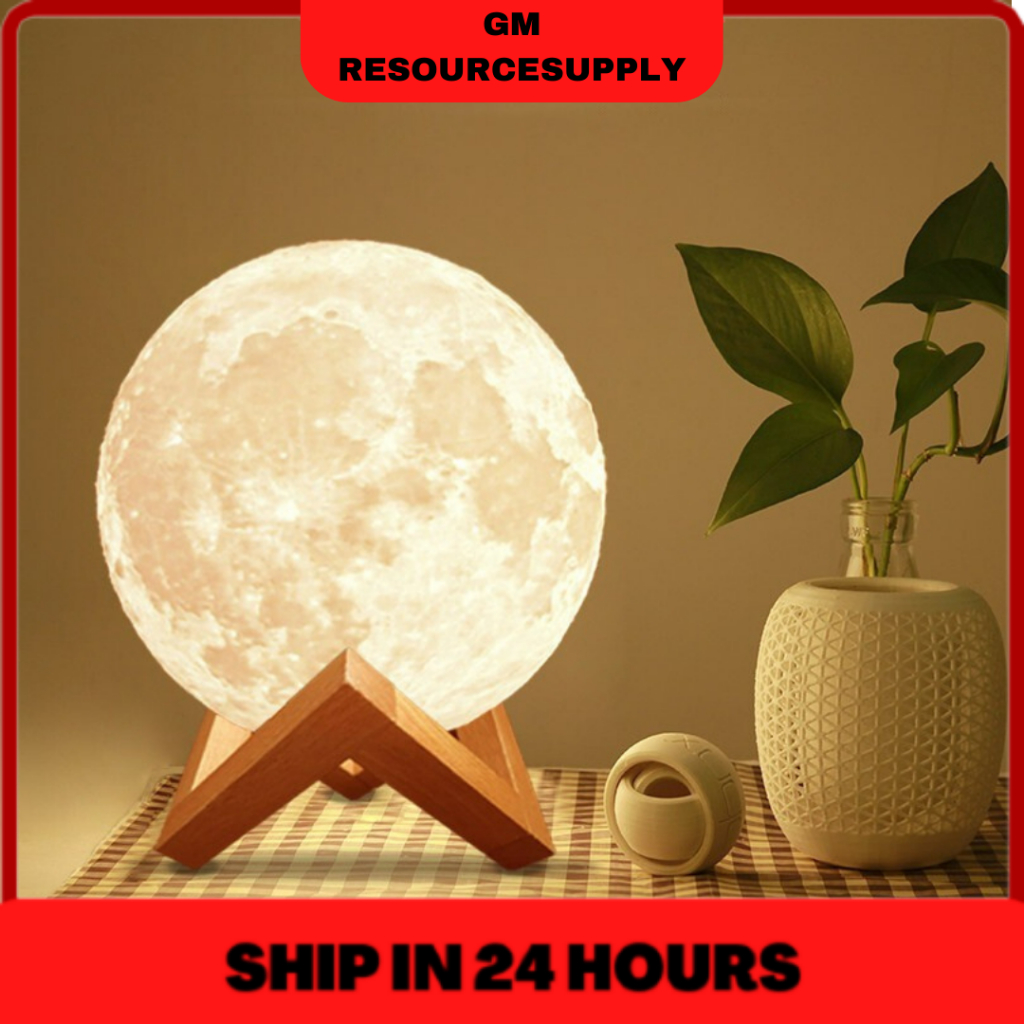 (Malaysia Stock) LED Moon Light Lamp Lunar Light Lamp Study Lamp ...