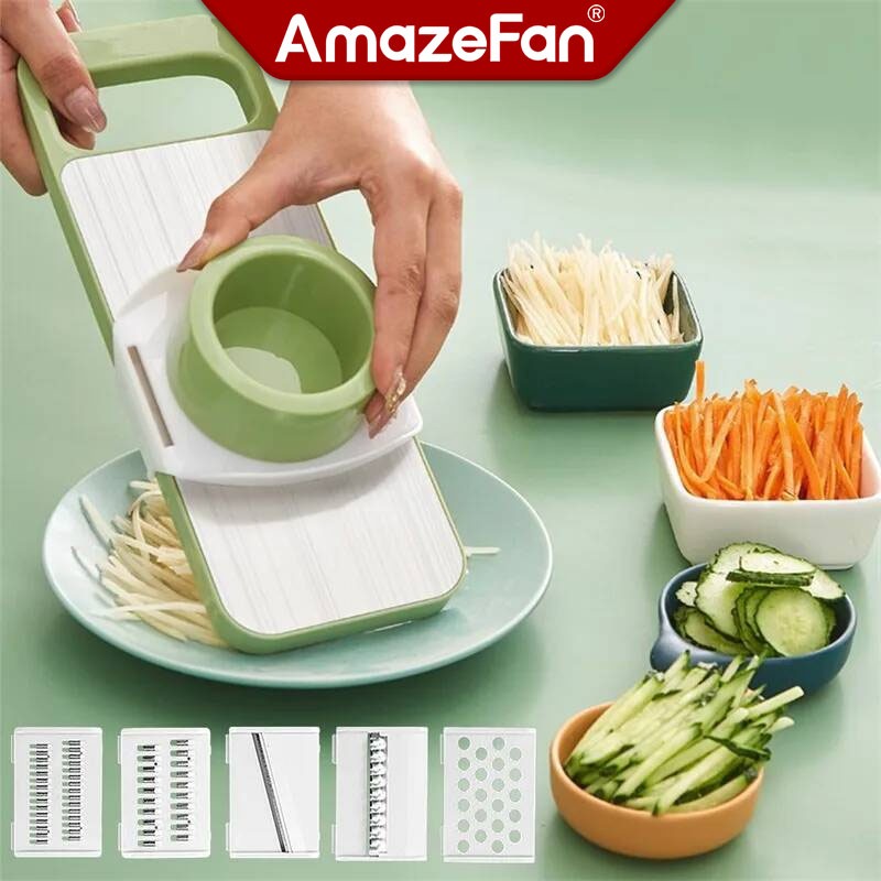 AmaZefan 6in1 Multifunctional Grater Vegetable Cutter Carrots Peeler ...