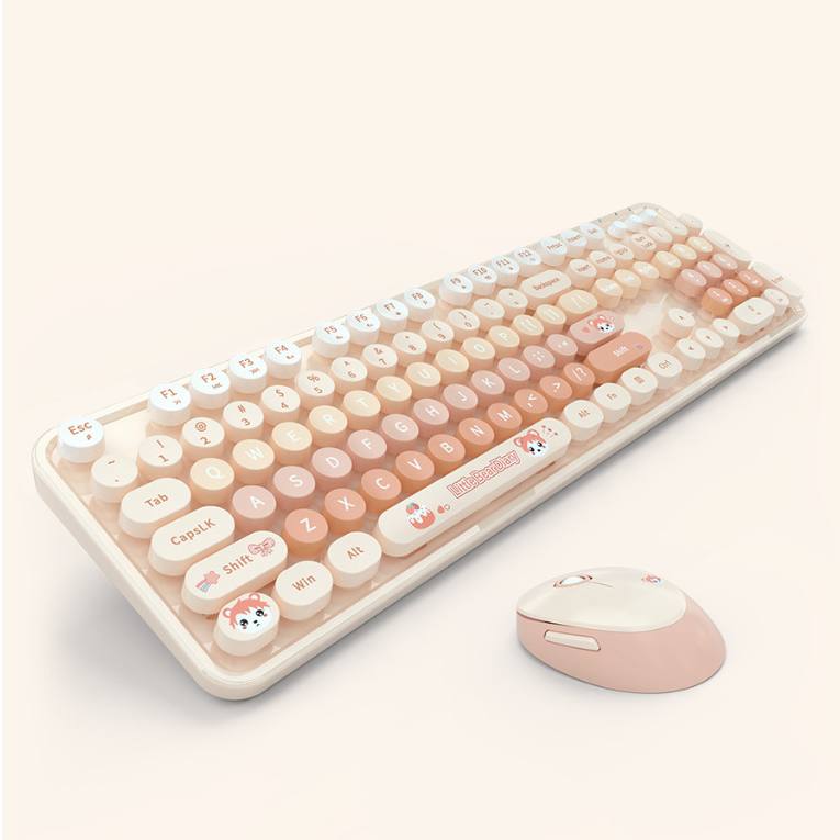 MOFII Sweet Wireless Keyboard Mouse Set Office PC Typo Gift Laptop ...