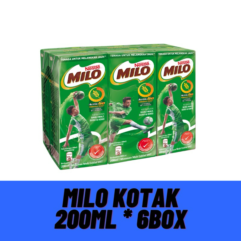 🔥MILO Kotak Activ-Go UHT 200ml x 5’s + 1’s ( EXP 30 SEP 2024 ) | Shopee ...