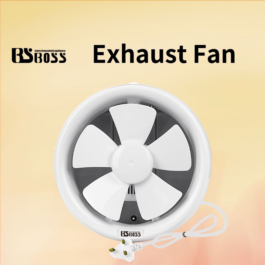 BS BOSS exhaust fan 6 inch 8 inch Round PVC Wall Type Ventilation fan ...