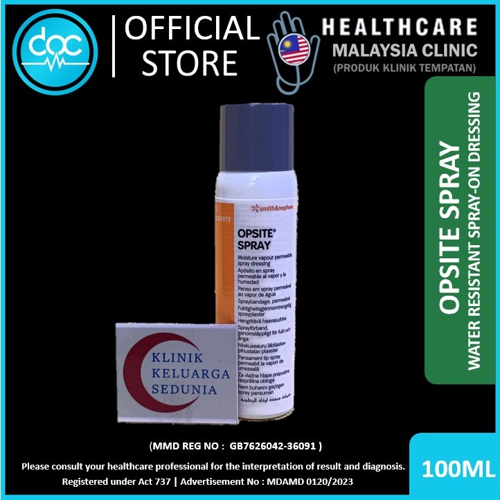 Smith & Nephew Opsite Spray 100ml Post-Op Waterproof Dressings Postop S ...