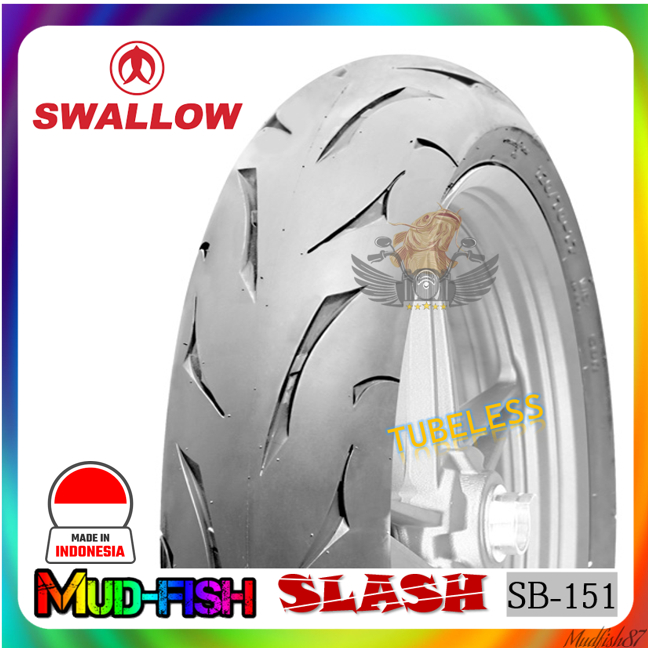 TAYAR SWALLOW 120/70-17 | 130/70-17 TL SLASH SB-151 TUBELESS TYRE SB151 ...