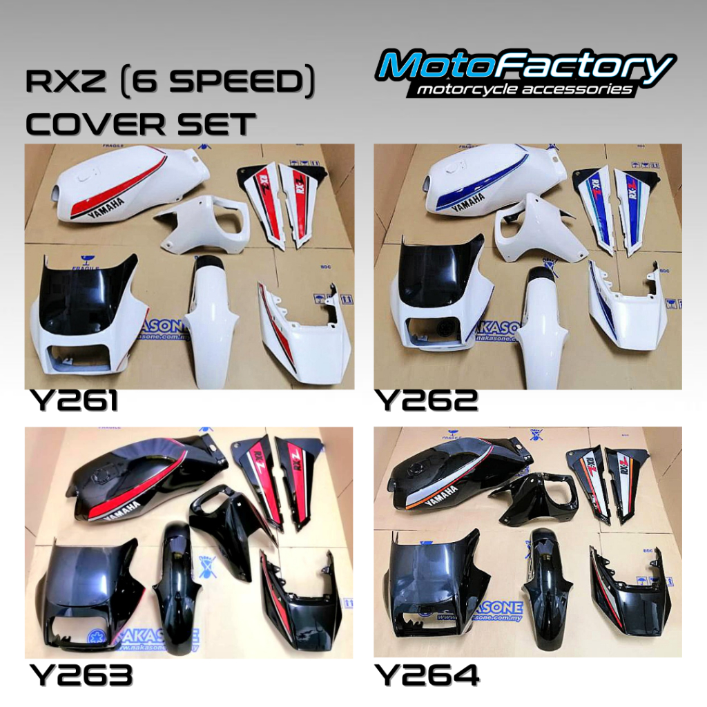 YAMAHA RXZ 6speed COVER SET WITH TANK [2] #STICKER TANAM | Shopee Malaysia