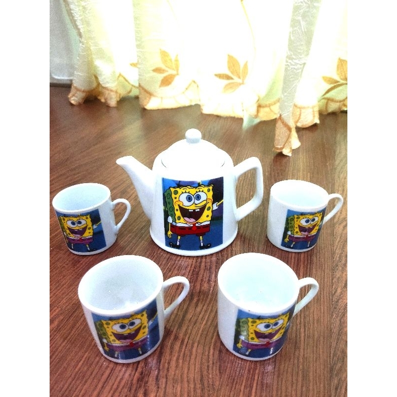 Teapot set/ SpongeBob teapot Set | Shopee Malaysia