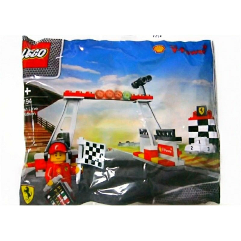SHELL Exclusive LEGO Ferrari Podium & Pit crew - 40194 Polybag Sealed ...