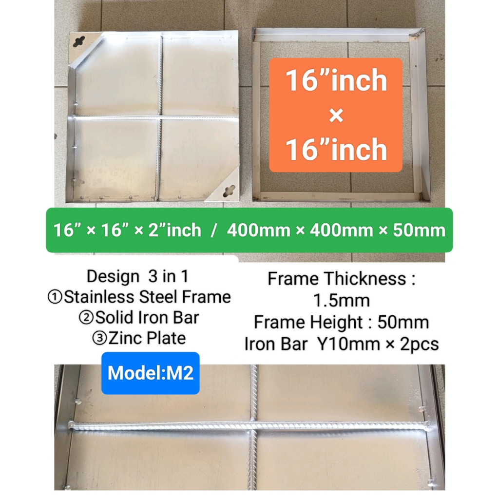 💪🏻Malaysia Top_1 Strong Manhole Cover Stainless Steel Heavy duty ...