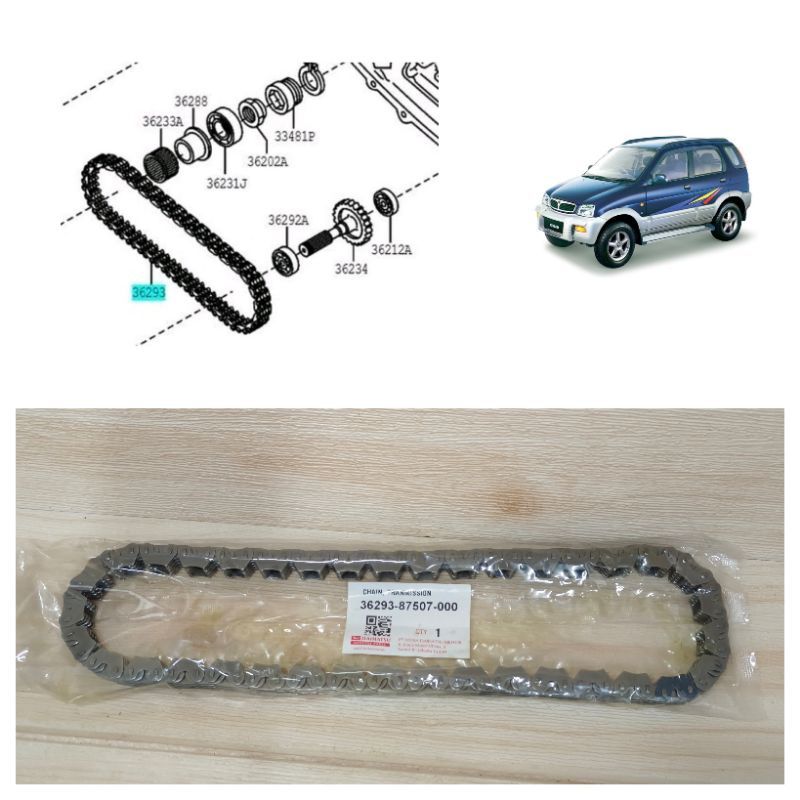 PERODUA KEMBARA J100 J102 DVVT 4WD / 4x4 TRANSMISSION GEAR BOX CHAIN ...