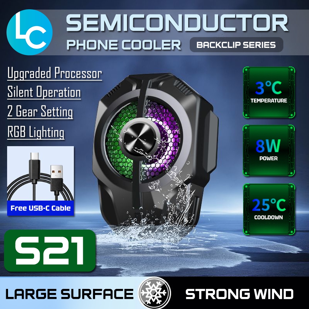 S21 Mobile Phone Semiconductor Refrigerator Back-Clip Cooler Radiator ...