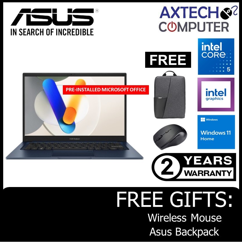 Asus VivoBook 14 A1404V-APB007WS 14'' Quite Blue ( Core 5 120U, 16GB ...