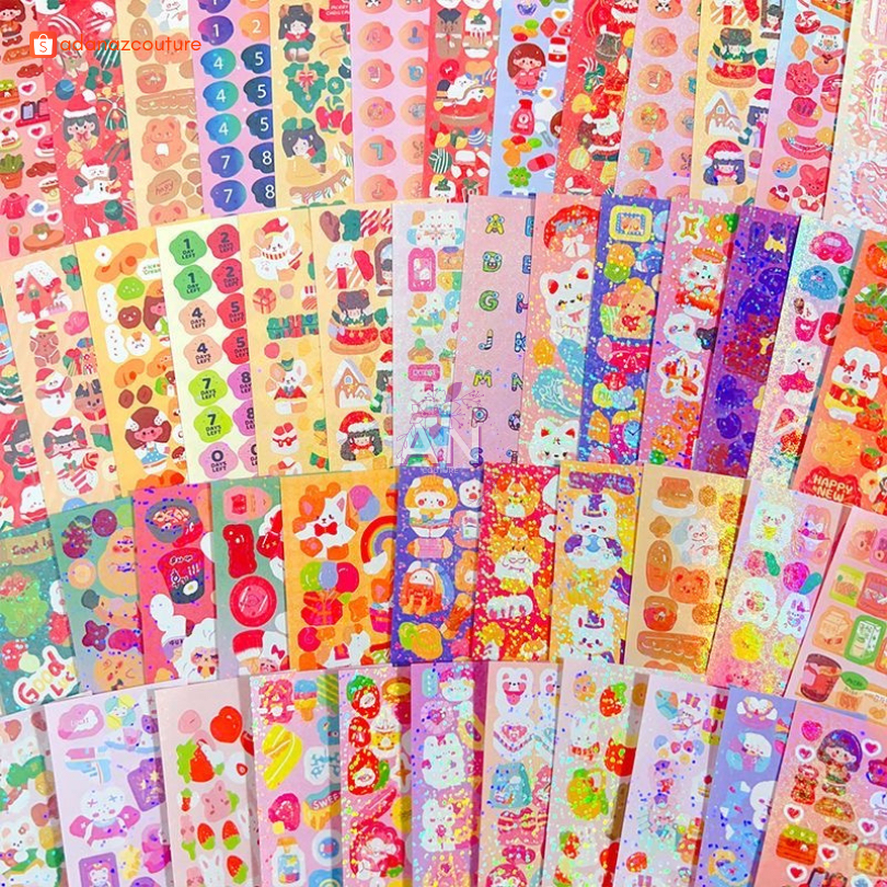 [MINIMUM 25 SHEETS] 1 Sheet Cute Small Stickers Random Design | Shopee ...
